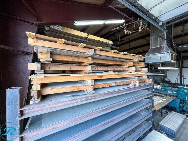 Approximately 15 Sheets of Sheet Metal Inventory, 10' x 5' - Roller ...