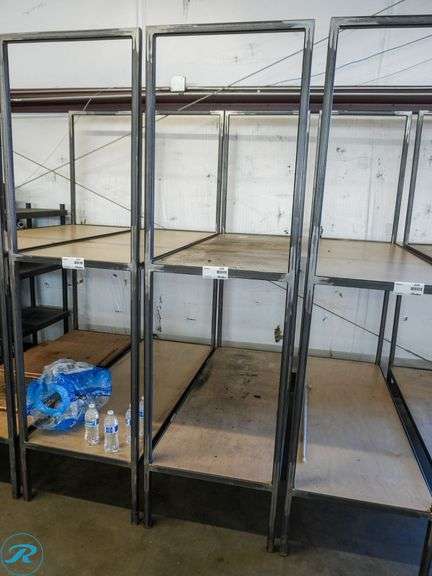 2-Tier Metal Rack, 65" x 24" x 84" H - Roller Auctions