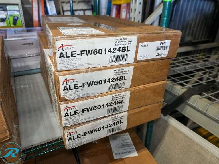(4) Alera ALE-FW601424BL Mobile Files - Roller Auctions