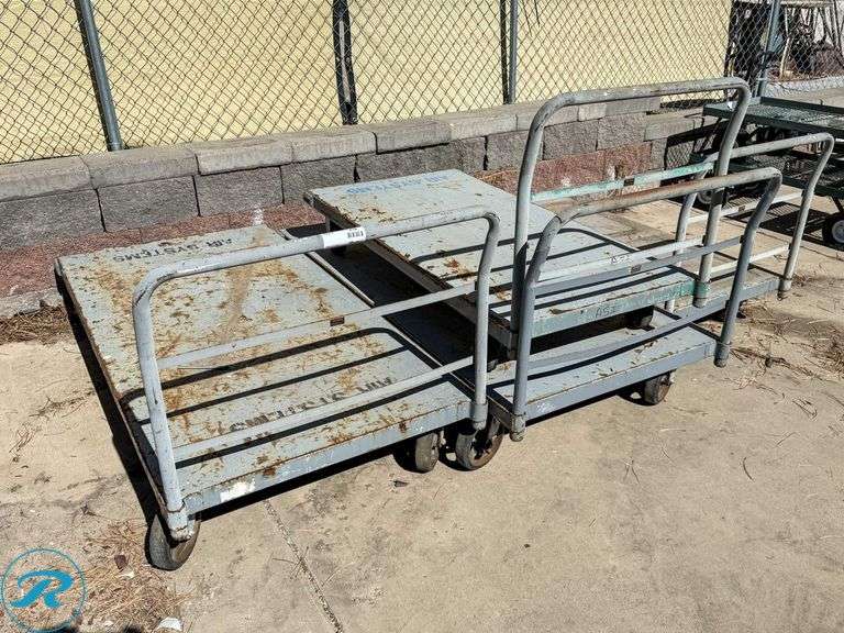 (4) Flatbed Carts - Roller Auctions