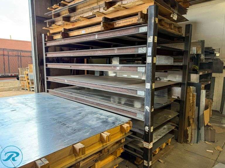 Approximately 20 Sheets of Sheet Metal Inventory, 10' x 5', Scrap Metal ...