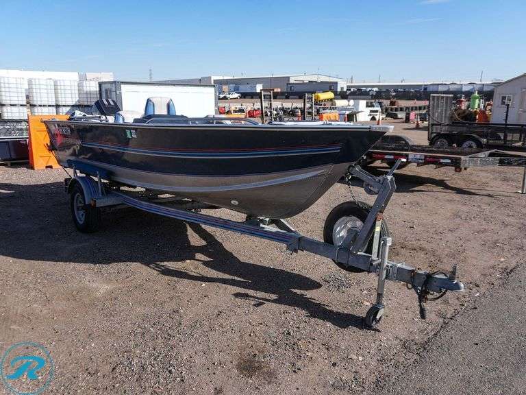 SuperHawk Blue Fin 16’ Boat, 50 Force Engine, 5 Person - Roller Auctions