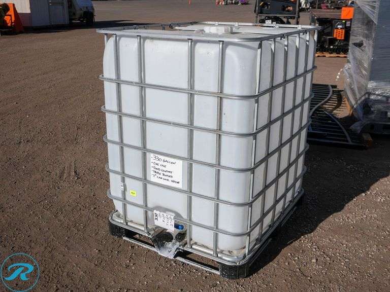 330 Gallon Plastic Tote With Enclosure, One Use, Food Contact, Triple ...