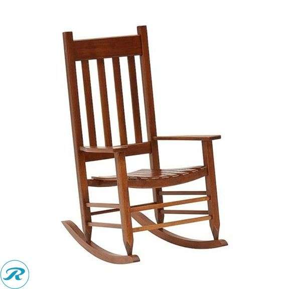 (1) New- Style Selections Wood Frame Rocker Rocking Chair with Slat ...