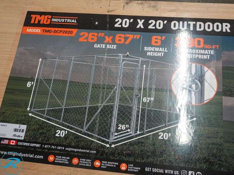 New TMG Industrial TMG-DCP2020 Outdoor Dog Kennel Play Pen, 20' x 20 ...