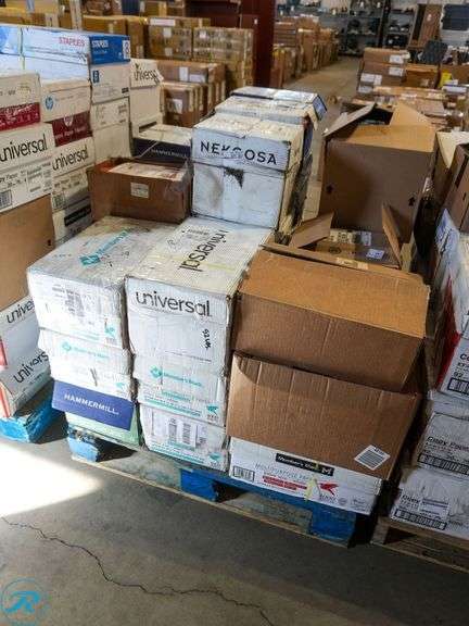 Pallet of Universal Assorted Copy Paper, 8 1/2" x 11" - Roller Auctions
