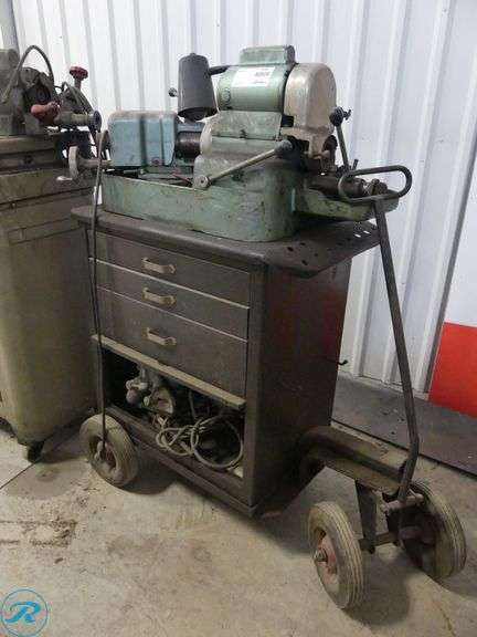 Valve Face Grinding Machine With Cart and Tooling - Roller Auctions