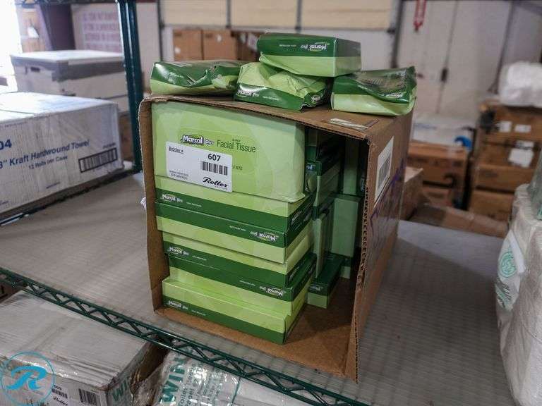 Box of Marcal Pro 2-Ply Facial Tissue - Roller Auctions