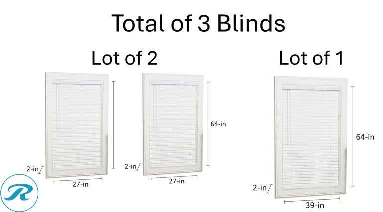 (3) New- (2) allen + roth Trim at Home 2-in Slat Width 27-in x 64-in ...