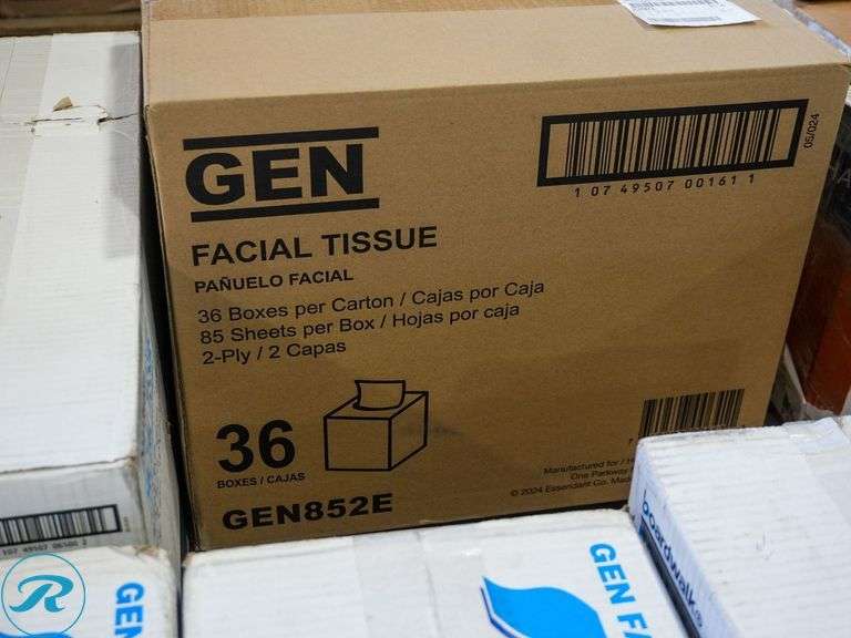 Pallet Of Facial Tissue - Roller Auctions