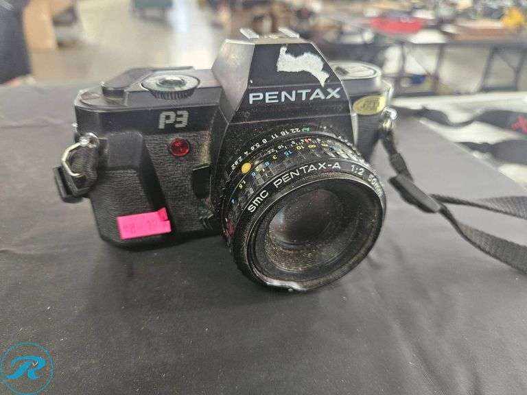Pentax P3 SLR Film Camera with SMC Pentax-A 50mm f/2 Lens - Roller Auctions