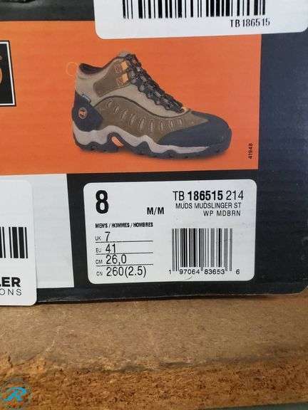 Timberland PRO MudSlinger Safety-Toe Boots, Size 8 - Roller Auctions