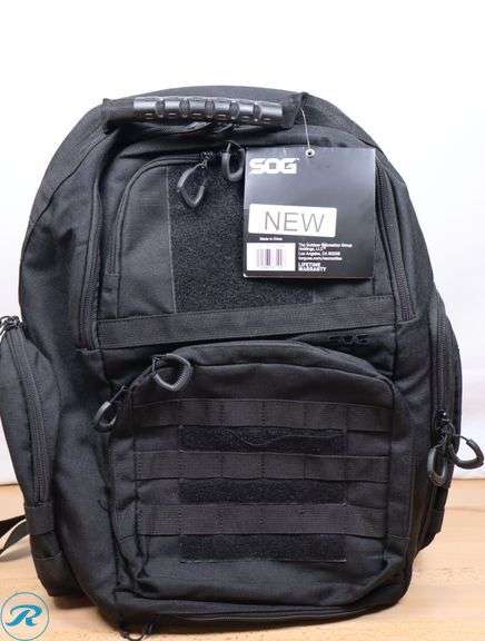 SOG 3 Pistol Range BackPack, Black - New - Roller Auctions