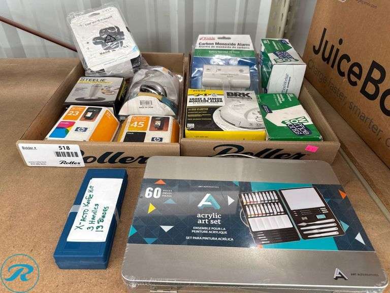 Smoke Alarms, Ink Cartridges, Tabletop Stand, Acrylic Art Set, and X ...