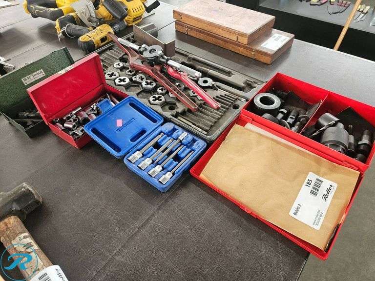 Assorted Tap and Die Sets, Bits, and Tools in Various Cases - Roller Auctions