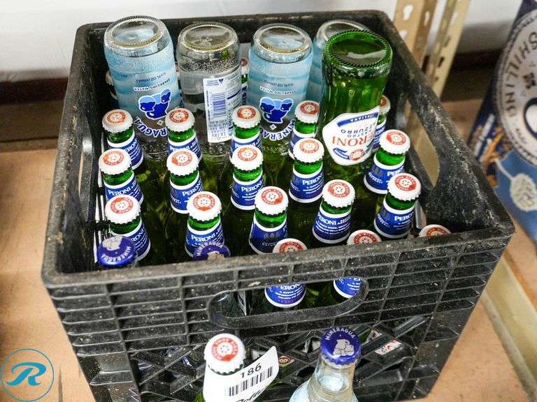 Tray of Peroni and Mineragua Sparkling Water - Roller Auctions