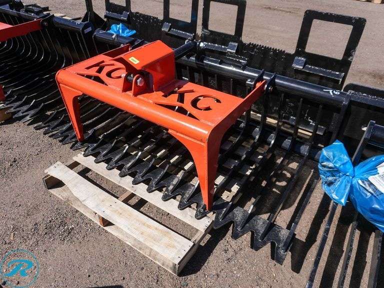 New Kit Containers Hydraulic Skeleton Grapple Bucket to Fit Skid Steer ...