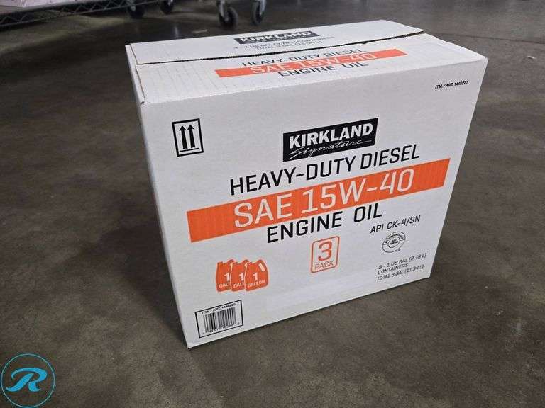 (5) Boxes of Kirkland Heavy-Duty Diesel SAE 15W-40 Engine Oil, 3-Pack ...