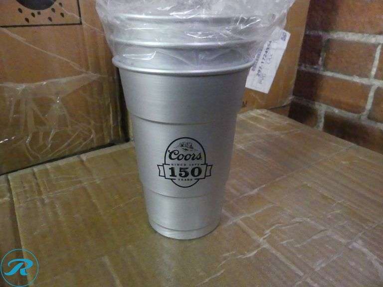 (7) Boxes of Coors 150th Anniversary 16 Oz Aluminum Cups - Roller Auctions