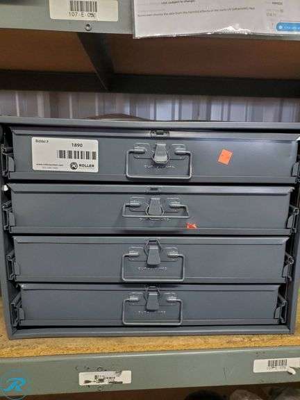 Durham Mfg 4-Drawer Metal Storage Cabinet with Dividers - Roller Auctions