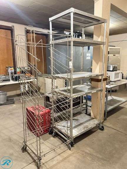 5-Tier Metal Rack, 23" x 35", Collapsible Pastry Rack - Roller Auctions
