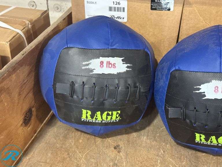 (2) Rage Fitness 8 LB Medicine Balls, Rage Fitness 30 LB Slam Balls ...