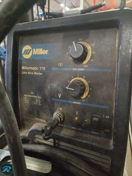 Miller Millermatic 175 MIG Welder on Rolling Cart with Accessories ...