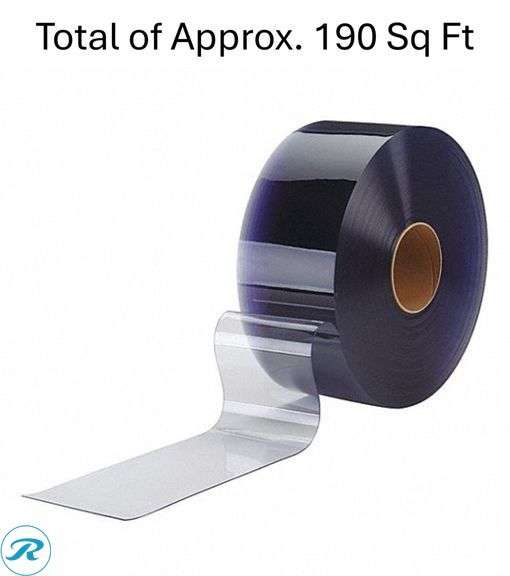 (190 sq ft) Replacement Strips: 12 in Strip Wd, PVC, Smooth, Clear, 0°F ...