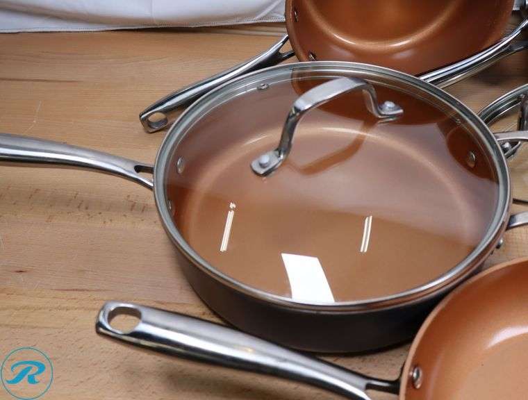 Gotham Steel Pro 13-Piece Hard Anodized Non-Stick Cookware Set -Used ...