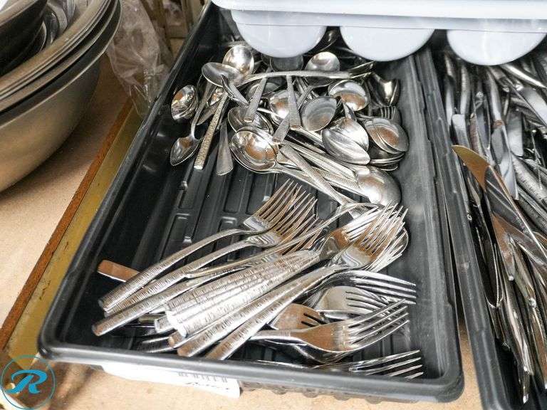 (4) Trays of Silverware - Roller Auctions