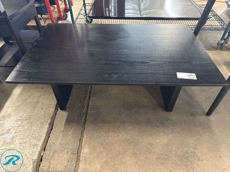 Black Rectangular Coffee Table, 29.5”x47.5” - Roller Auctions