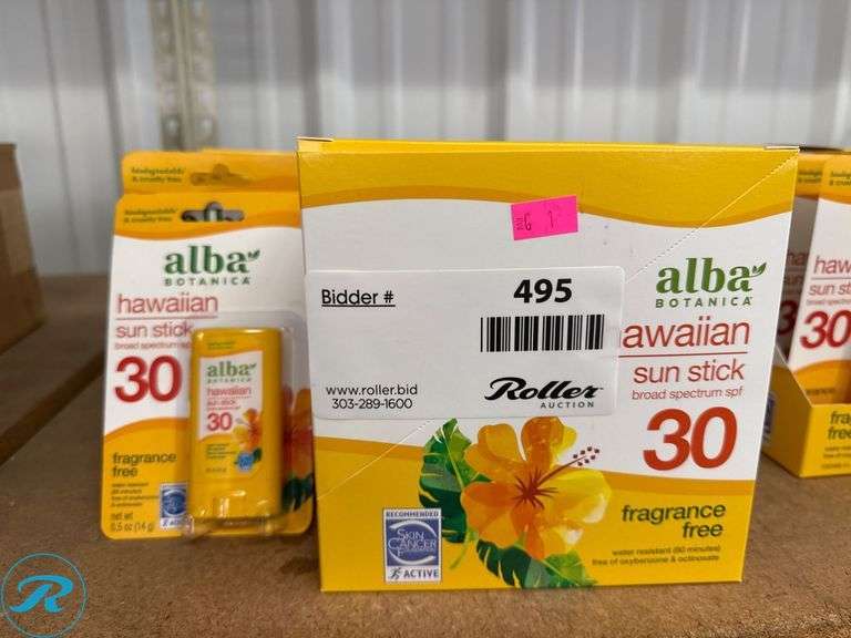 (4) Boxes of Alba Botanica Hawaiian Sun Stick Broad Spectrum SPF 30, .5 ...
