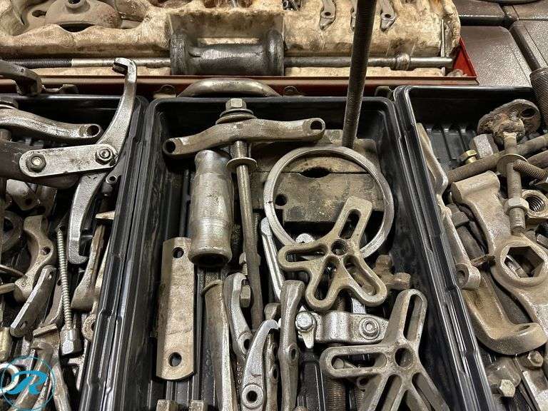 (3) Trays of Assorted Pullers and Slide Hammer - Roller Auctions