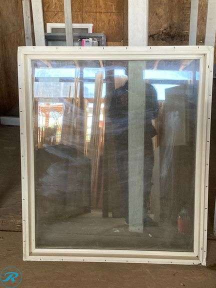 (1) New- Cascade Windows 39 9/16" x 33 9/16" Fixed Window Beige Color ...