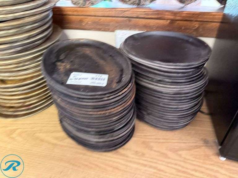 (48) Skillets and (37) Wood Serving Trays - Roller Auctions