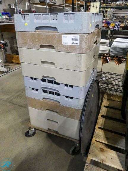 (9) Asserted Dish Racks With Dolly & Oval Serving Tray - Roller Auctions