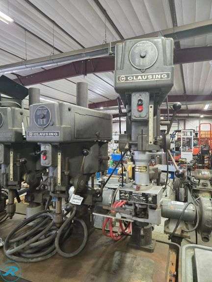 Clausing Multi-Head Drill Presses with Mounted Table (4 Units) - Roller ...