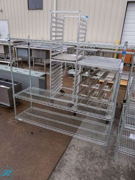 3-Tier Wire Rack, 18" x 60" x 55" H - Roller Auctions