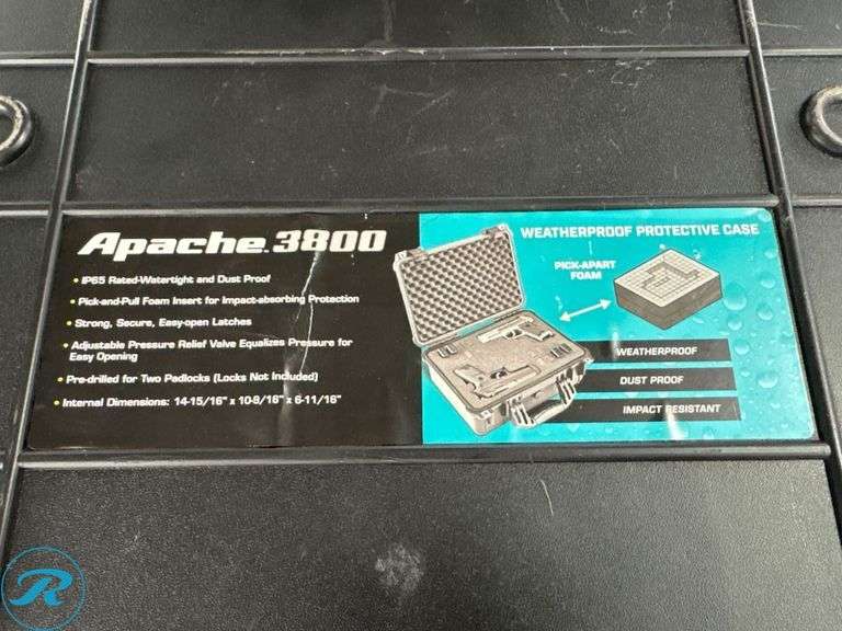 Apache 3800 Weatherproof Protective Case with Foam Insert - Roller Auctions