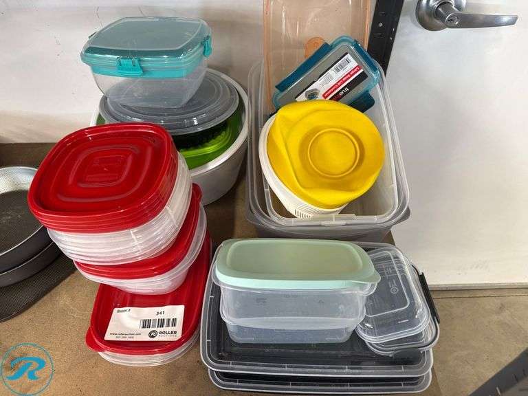 Assorted Food Storage Containers, Various Brands and Sizes - Roller ...