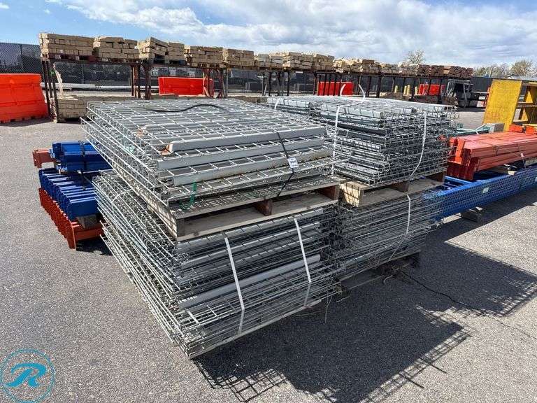 (2) Stacks of Pallet Racking Wire Decking - Roller Auctions