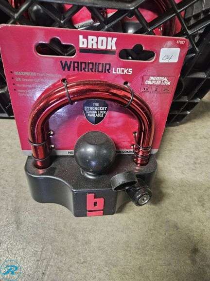 (6) New Brok Warrior Trailer Coupler Locks - Roller Auctions