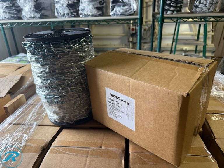 (3) Forney 70420 Double Loop Chain, Zinc-Plated, 2/0 x 175 ft, 255lbs ...