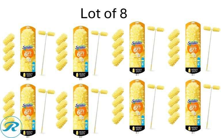 (8) New- Swiffer Dusters Heavy Duty Kit Poly fiber Extendable Dusting ...