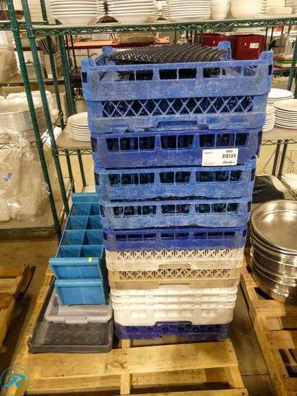 Pallet of Dish Washing Racks, Flatware Racks, Bar Mats - Roller Auctions