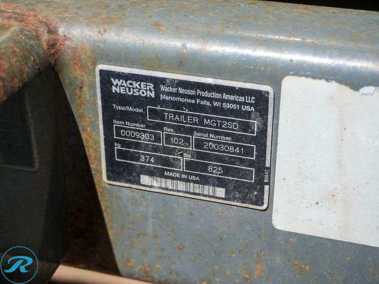 2011 Wacker Neuson G70 Towable Generator - Roller Auctions