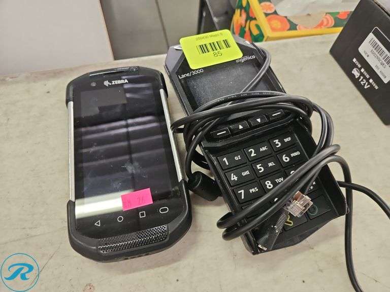 Zebra TC720L Barcode Scanner and Ingenico Lane/3000 POS Terminal ...