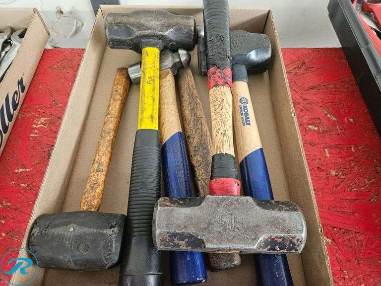 Tray of Sledgehammers and Mallets - Roller Auctions
