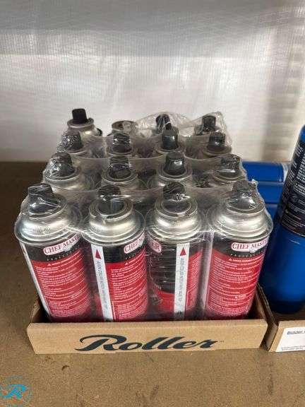 Lot of Chef Master Butane Fuel Canisters and Bernzomatic Propane ...