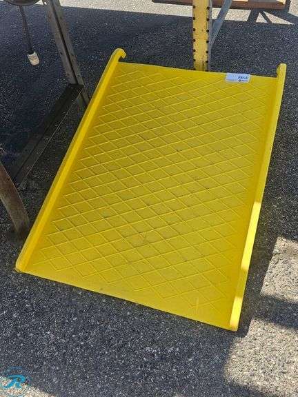 Yellow Plastic Industrial Ramp with Textured Surface - Roller Auctions